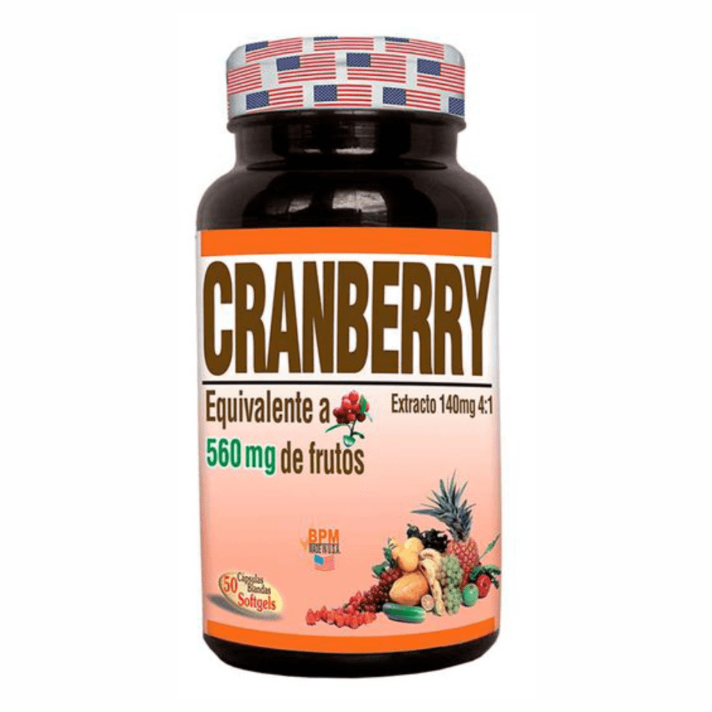 Cranberry x 560 mg – Frasco x 50 cápsulas – Tienda Naturista Los Girasoles